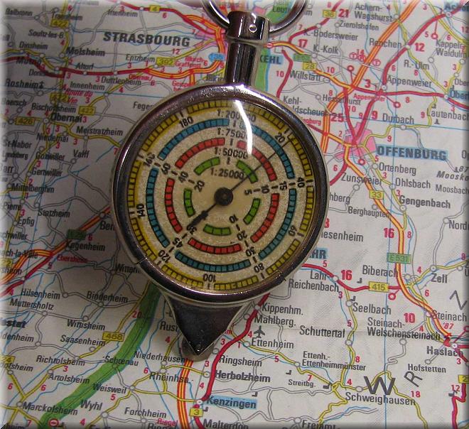 Alter Kartenmesser, Kurvenmesser, Landkartenmesser www.eichwaelder.de