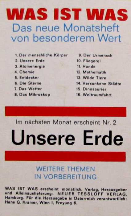 Was ist Was - Heft Nr.1 60er - www.eichwaelder.de